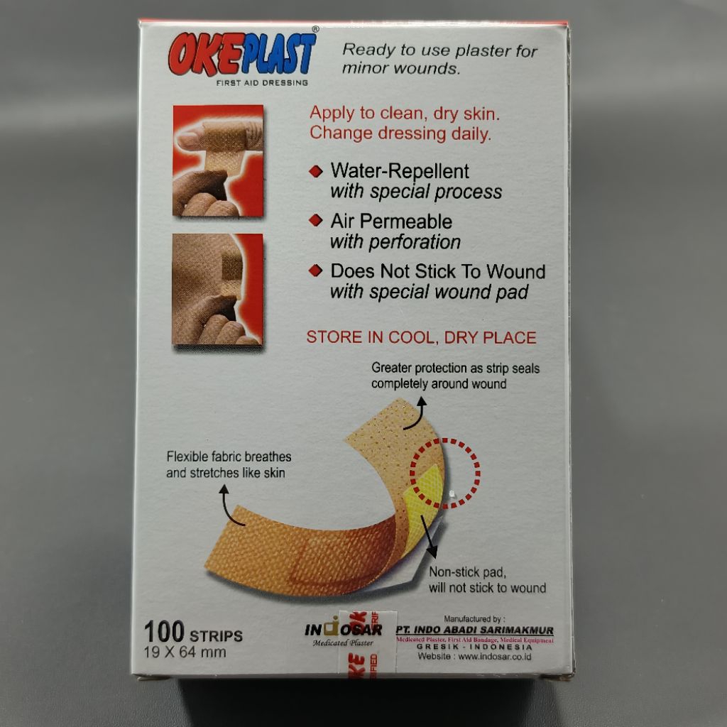 Jual OKEPLAST Plester luka Paling OKE Harga 1 Pack ( isi 100 Strips ...