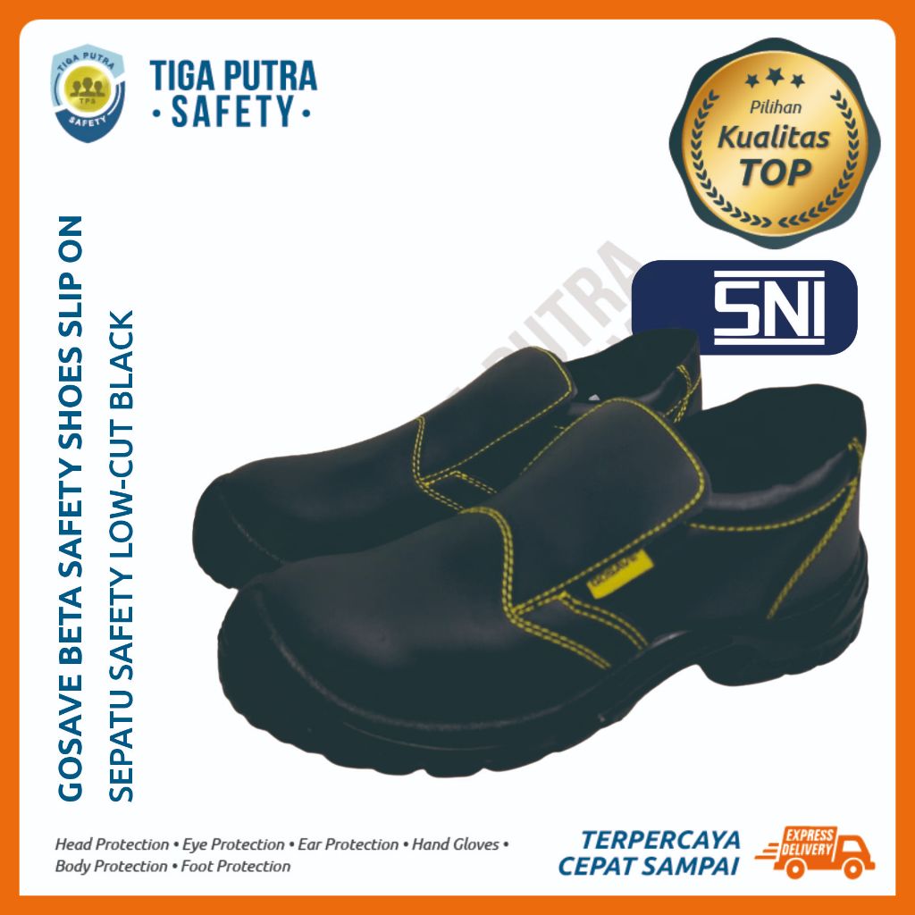 Jual Gosave Beta Safety Shoes Sepatu Boots Low-cut Steel Toe | Shopee ...