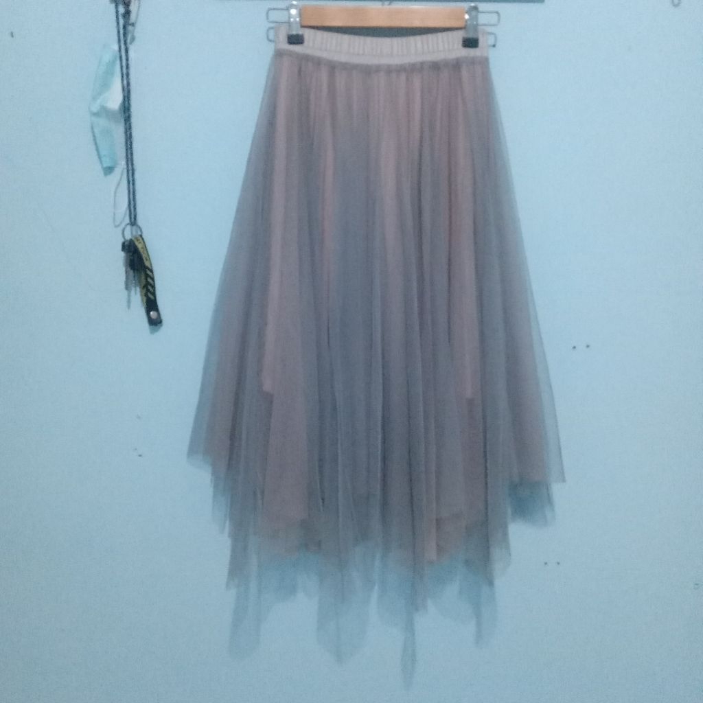 Jual Rok tutu 3 layer abuabu-pink-peach import | Shopee Indonesia