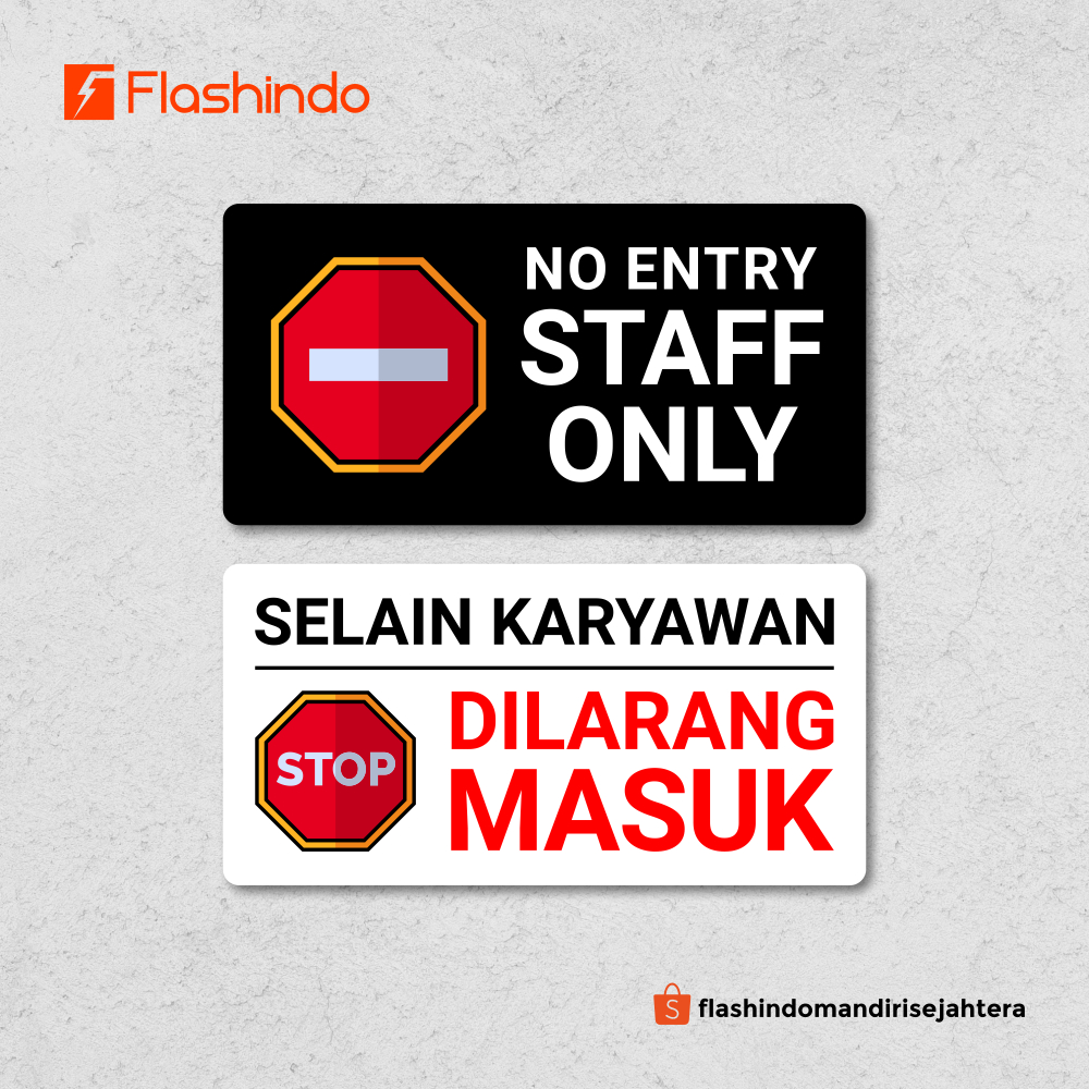 Jual Signboard/Sign Akrilik Selain Karyawan Dilarang Masuk | Solusi ...
