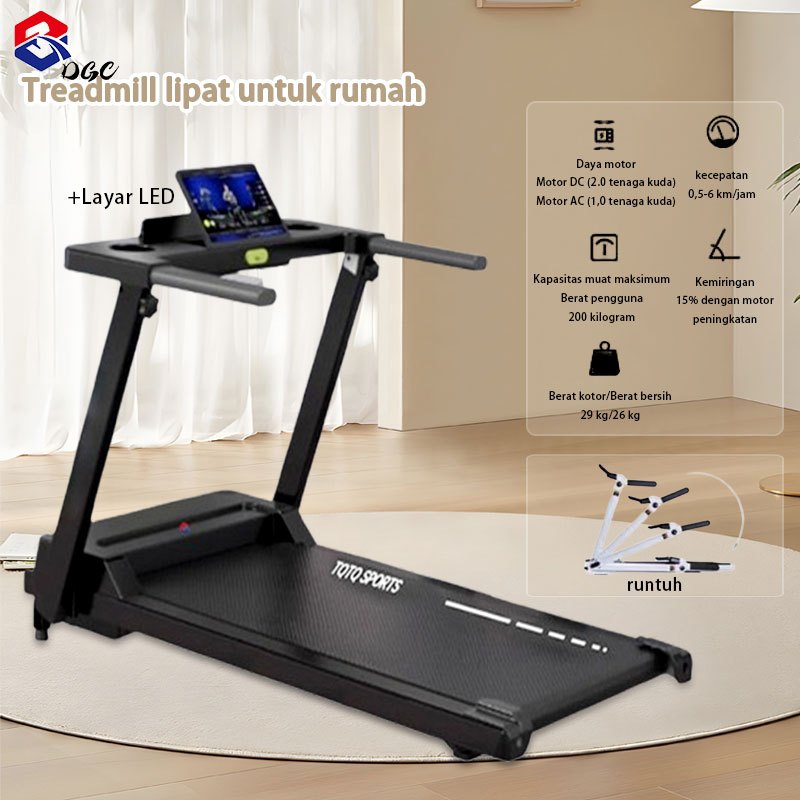 Jual DGC Running Treadmill portable Ultra Tenang Treadmil elektrik ...