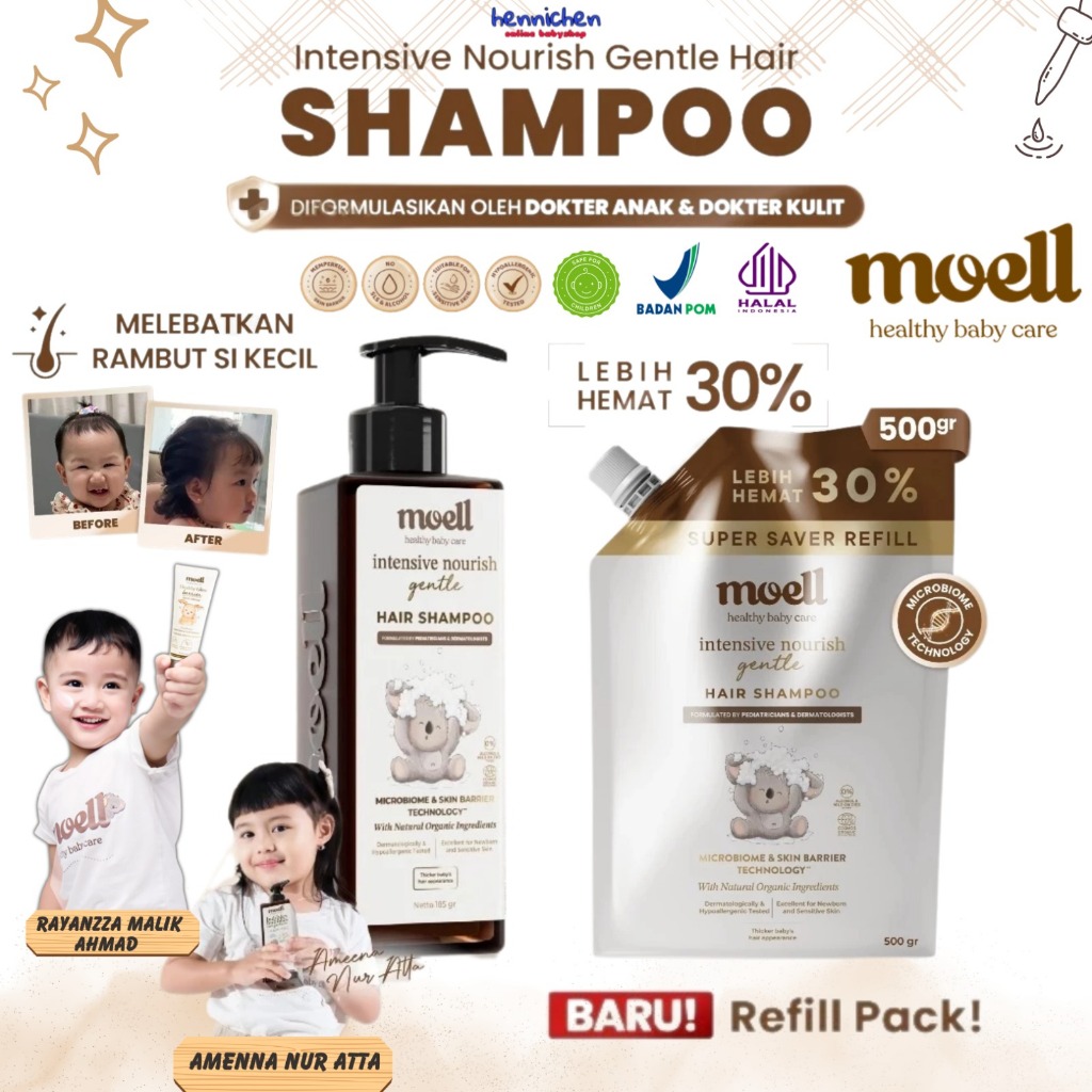 Jual Moell Bubbles Shampoo Everywhere 185gr BOTOL / 500gr POUCH / moel ...