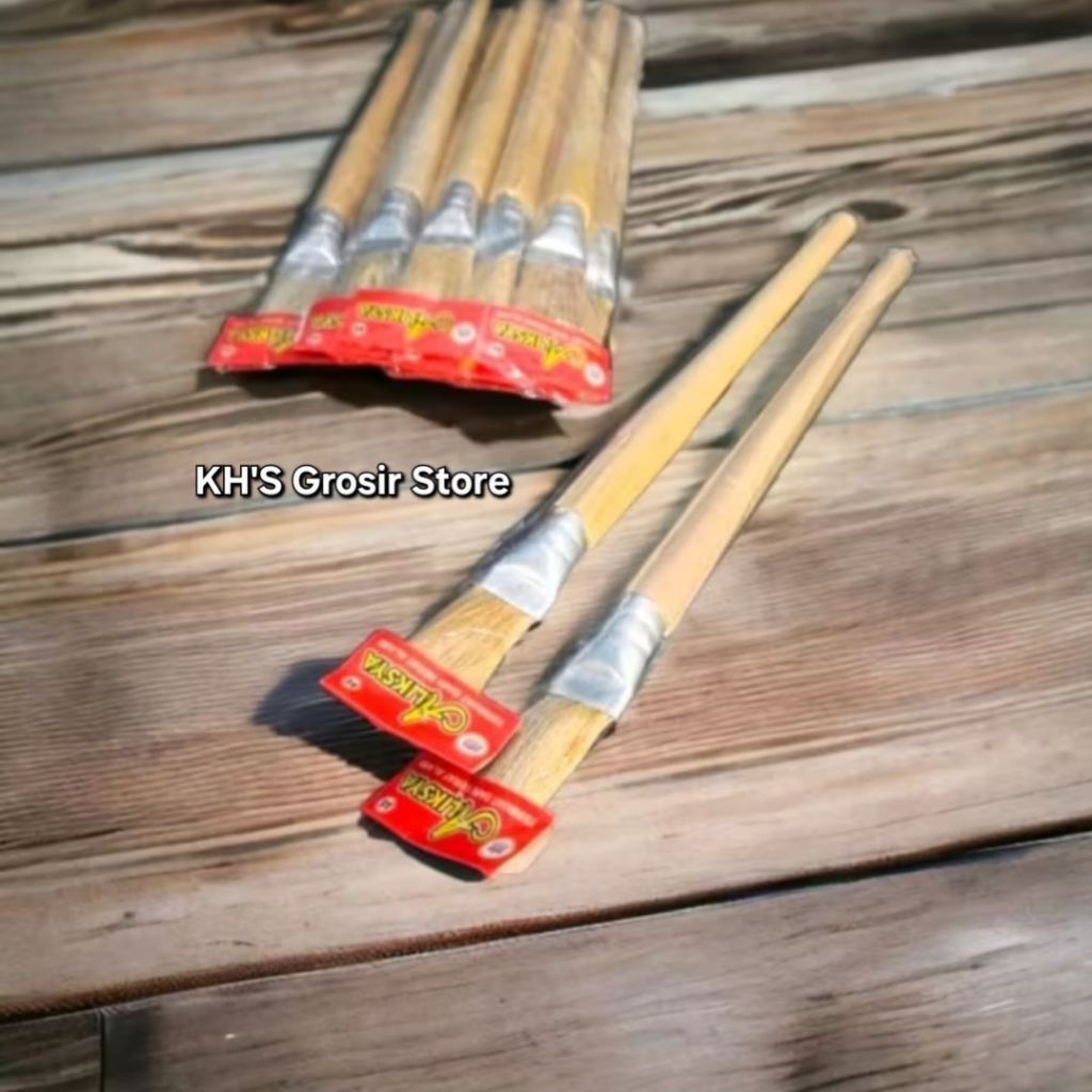 Jual Kuas Kayu Poles Kue Finising Halus / Kuas Sebaguna | Shopee Indonesia