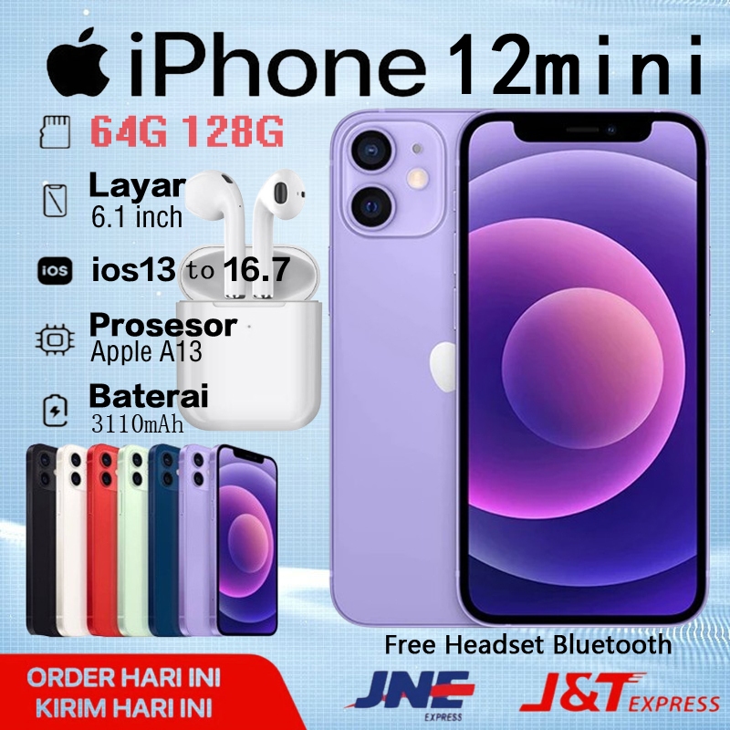 Jual IP 12 MINI 64G/128G/256G GOOD CONDITIONS FULL WARNA Mulus Fulset ...