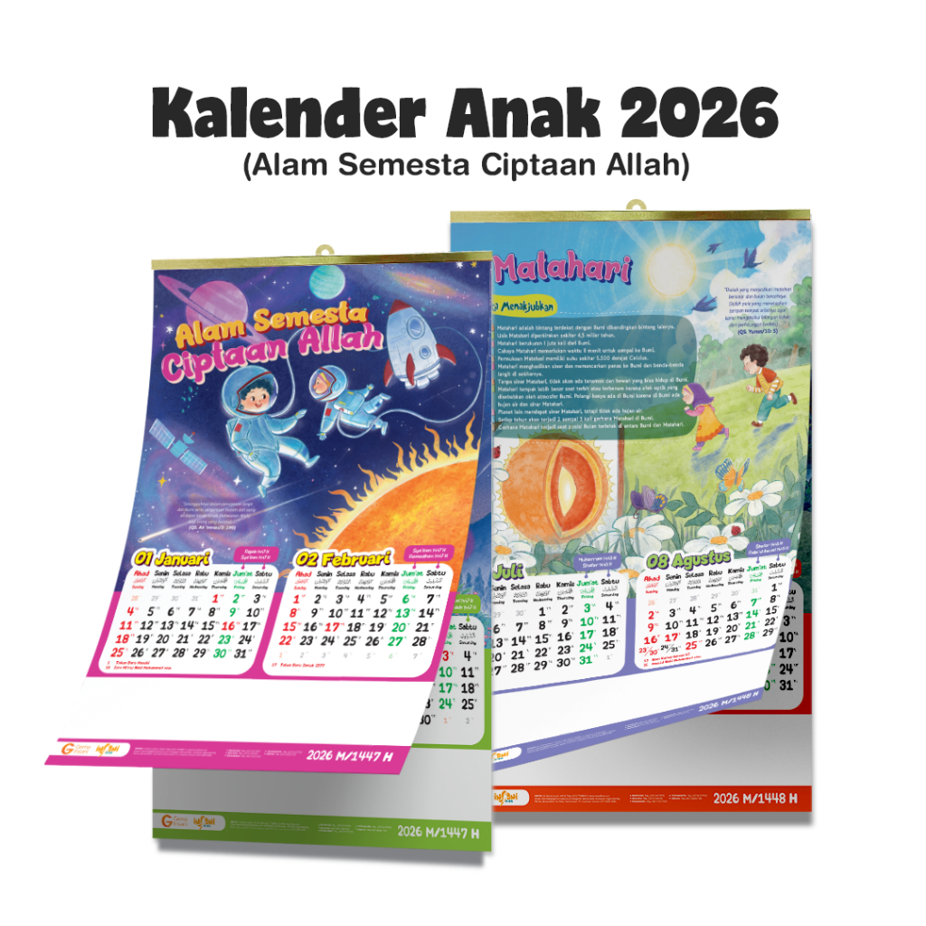 Jual Kalender Anak Muslim 2026 Gema Insani Kalender Dinding Baru Full ...