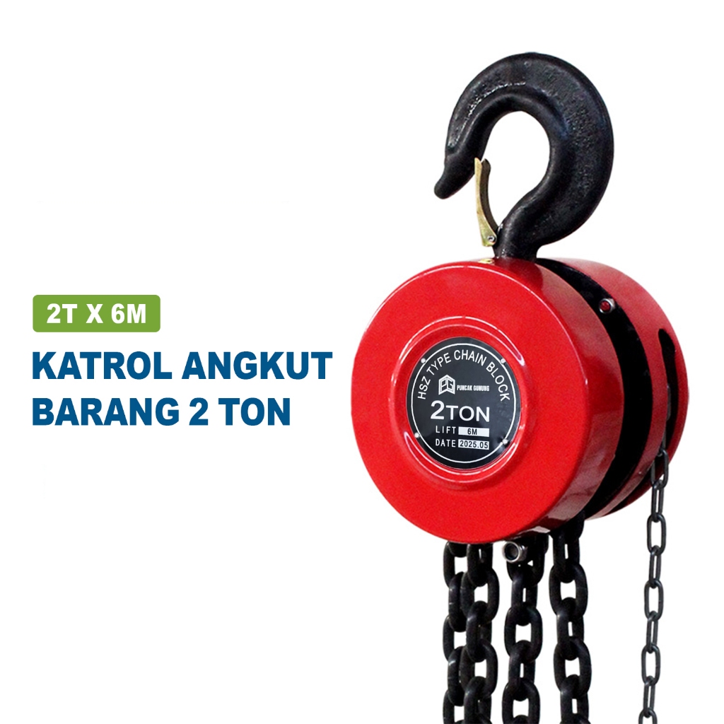 Jual Katrol Chain Block 2 TON Rantai Baja 6M Kualitas Tinggi / Takel ...