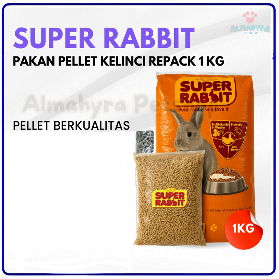 Jual Super Rabbit Standard 1 Kg All Stage Repack / Makanan Pakan Pelet ...