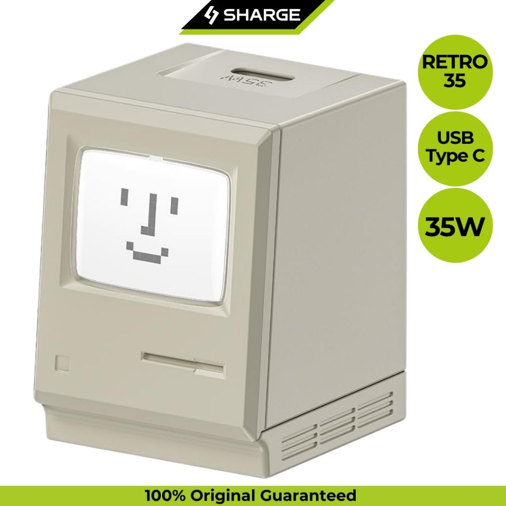 Jual Wall Charger Sharge Retro 35W iMac Led Display Design GaN Fast ...