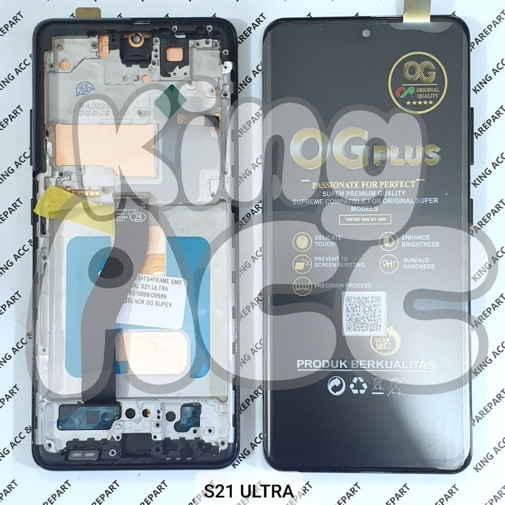 Jual LCD TOUCHSCREEN PLUS FRAME SAMSUNG GALAXY S21 ULTRA / G998 BLACK ...