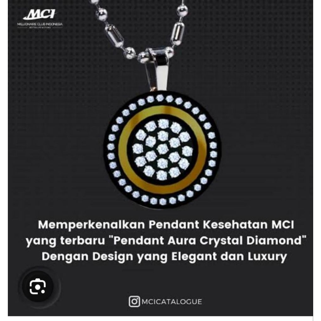 Jual Kalung Aura Crystal Black Diamond Original MCI | Shopee Indonesia