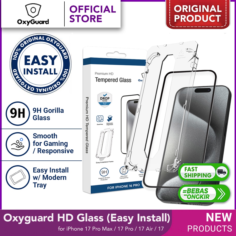 Jual Oxyguard Tempered Glass iPhone 14 / 13 / 12 Mini / 15 / 16 / 17 ...