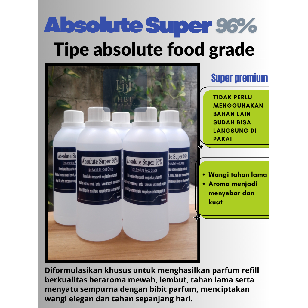 Jual Absolute food grade super 96% 500ml botol plastik - campuran bibit ...