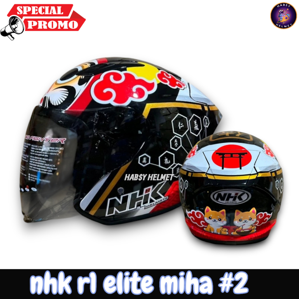 Jual NHK R1 ELITE MIHA #2 GP EDITION ORIGINAL | HELM NHK HALF FACE R-1 ...