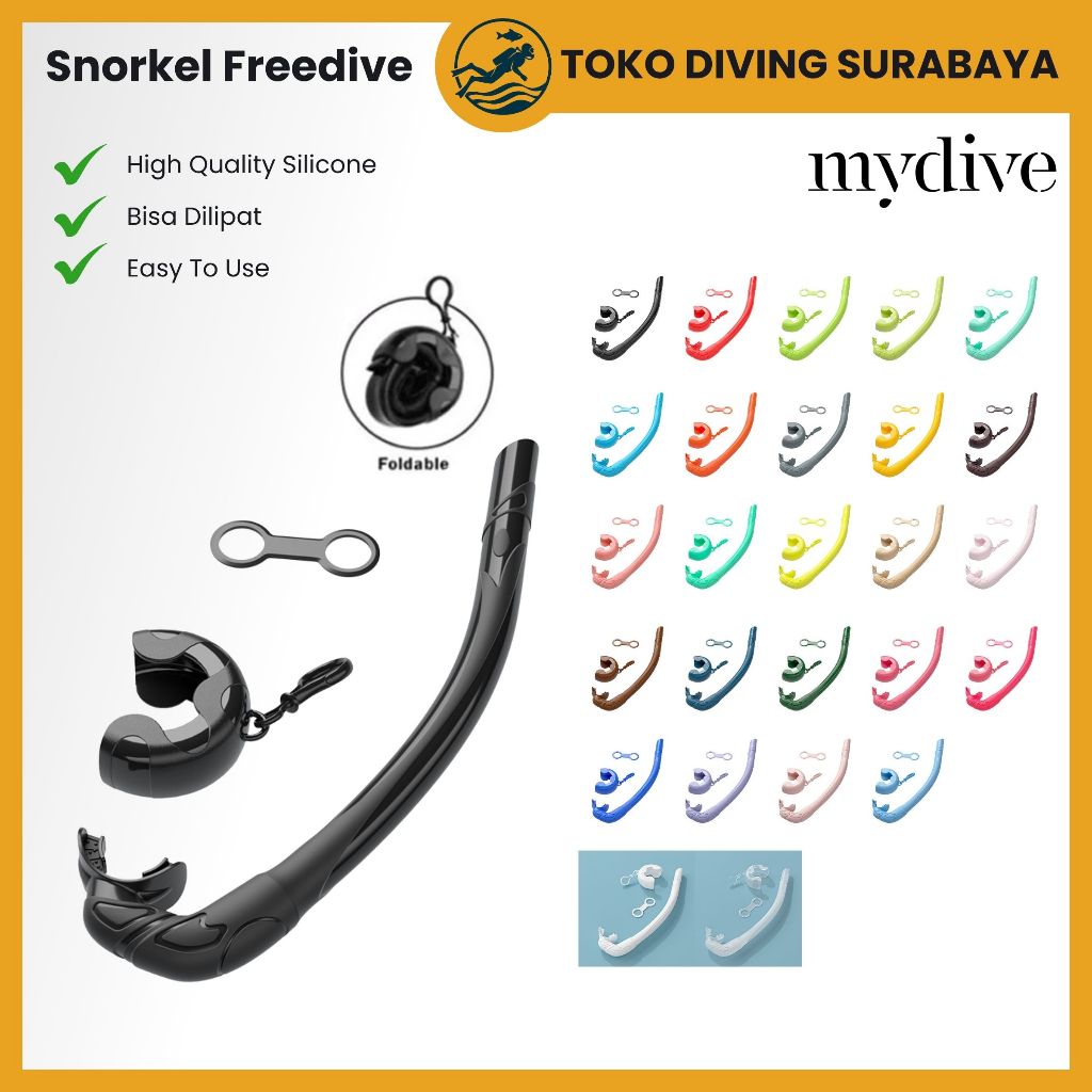 Jual Snorkel Nautilus Low Profile Foldable Freediving Selang Selam ...