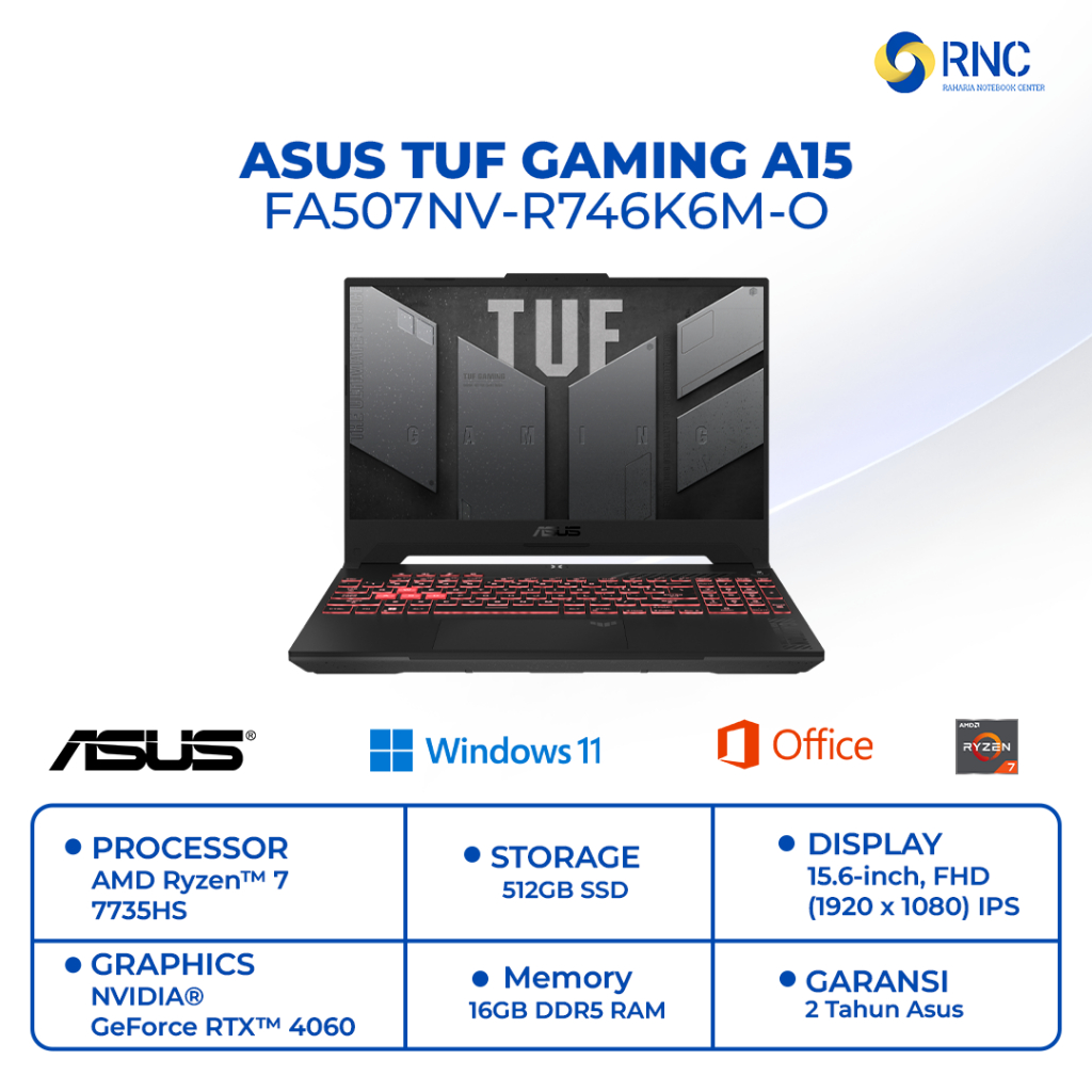Jual ASUS FA507NV-R746K6M-O R7-7735HS/16GB/512/RTX4060 | Shopee Indonesia