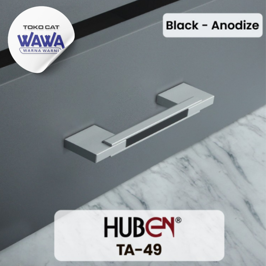 Jual Handle Tarikan Huben TA-49 Two Tone Black Anodize 96 mm / 128mm ...