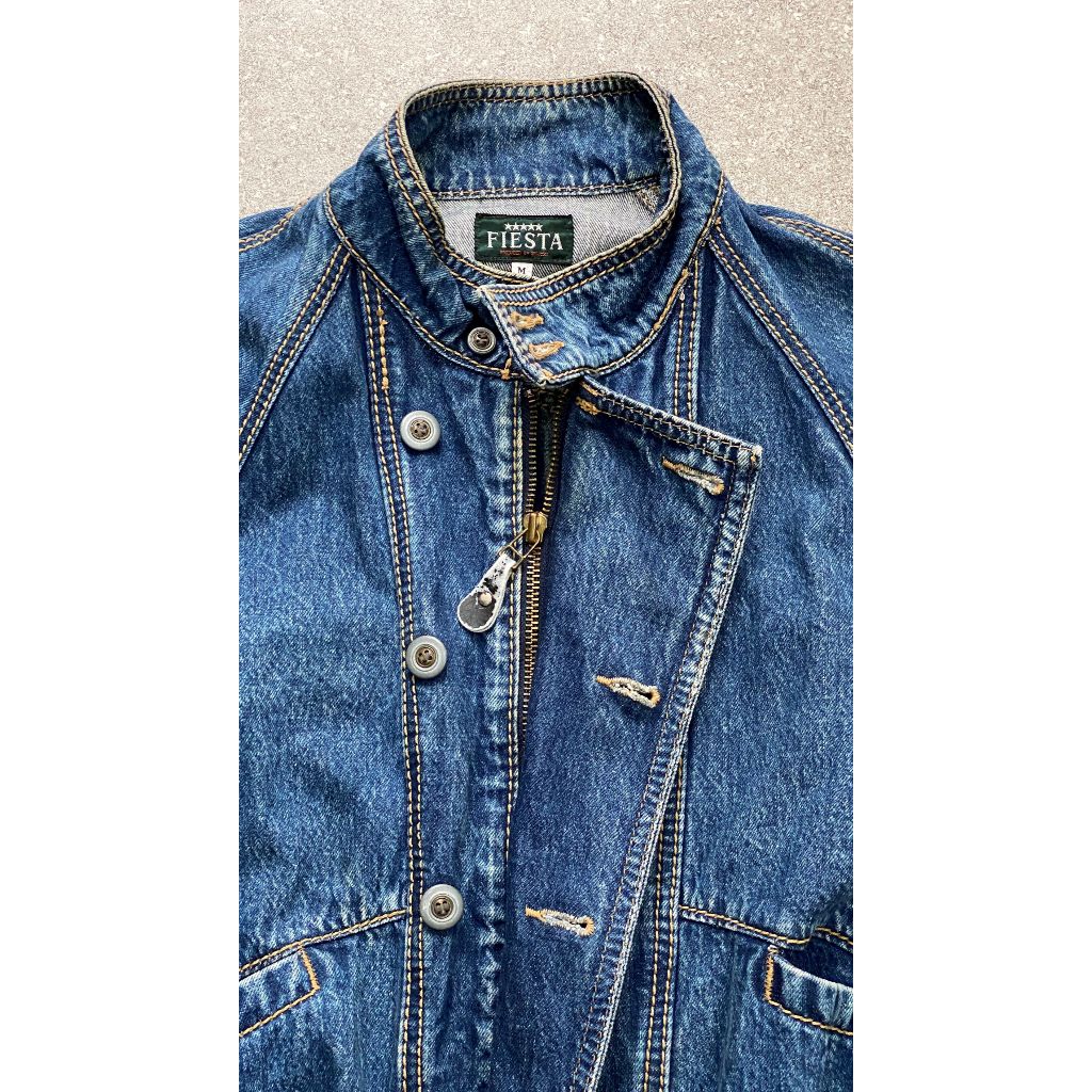 Jual Fiesta Denim Motorcycle Jacket Jaket Jeans | Shopee Indonesia