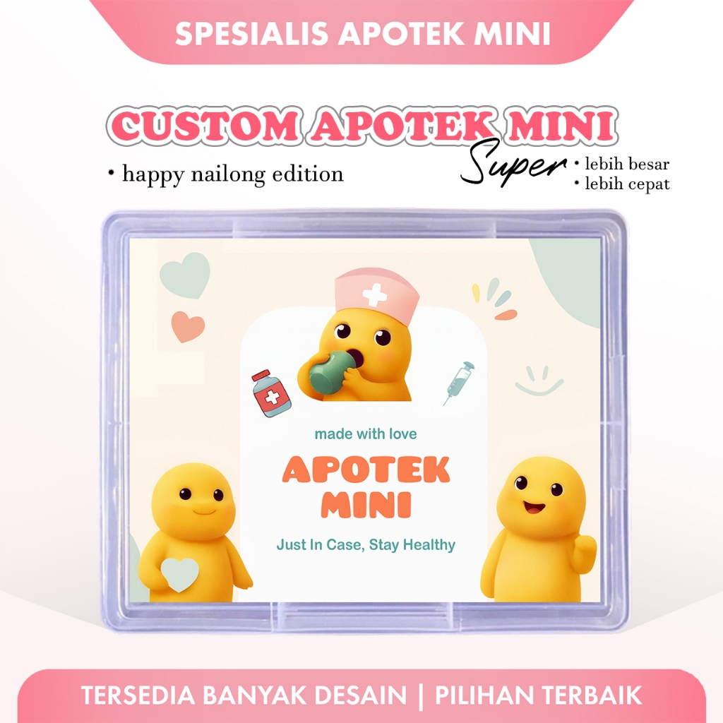 Jual Custom Apotek Mini Super Box P3K Sticker Hadiah - Happy Nailong ...