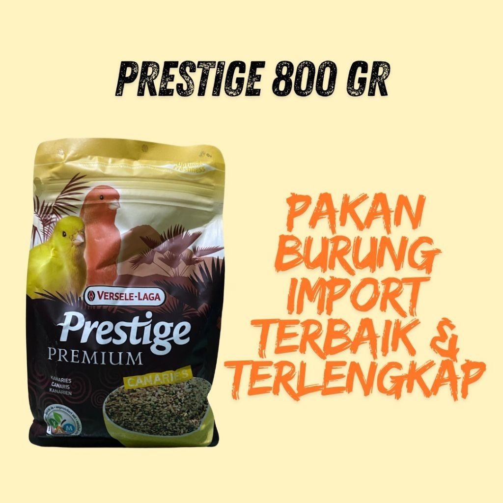 Jual PAKAN KENARI PRESTIGE PREMIUM 800 GR (POUCH) & REPACK 1 KG, 500 GR ...