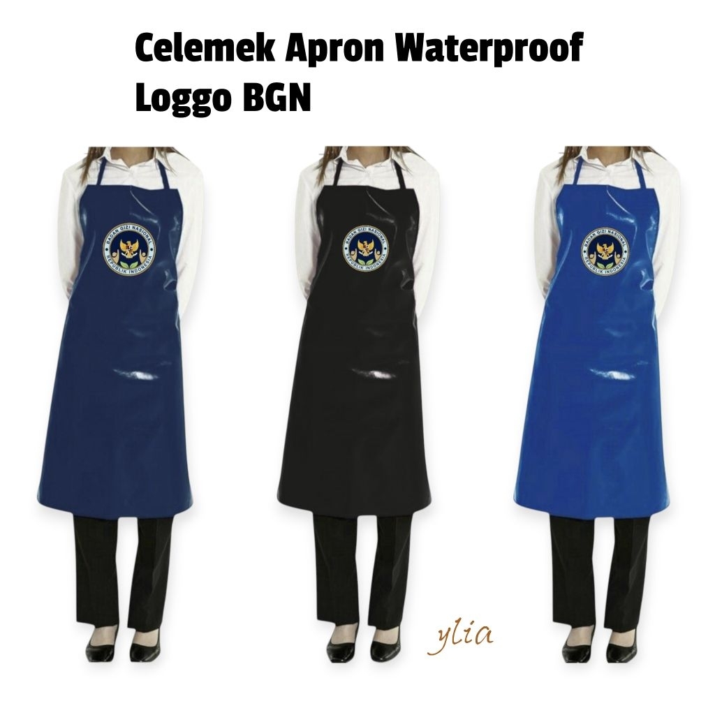 Jual APRON CELEMEK ANTI AIR ANTI CIPRATAN MINYAK LOGGO BGN | Shopee ...