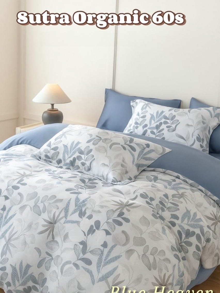 Jual BEDCOVER SET SPREI SUTRA ORGANIC 60S MOTIF BUNGA MINIMALIS BED ...