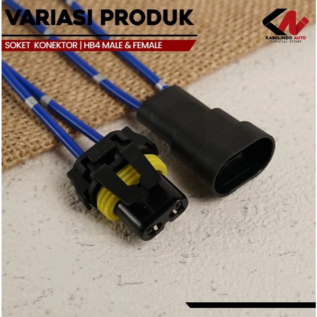 Jual Soket Kabel Jantan Betina HB4 Socket Cable Foglamp Rumah Lampu ...