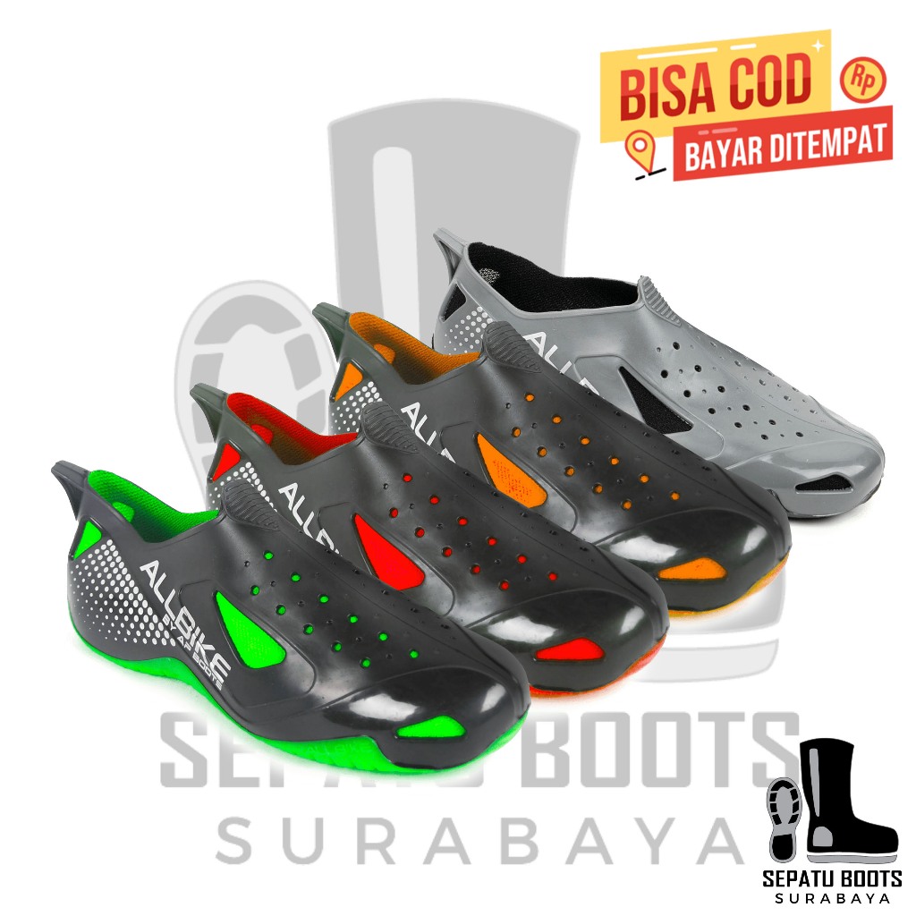 Jual Sepatu Biker AP ALLBIKE AP BOOTS Abu Merah Orange Hijau Anti Slip ...
