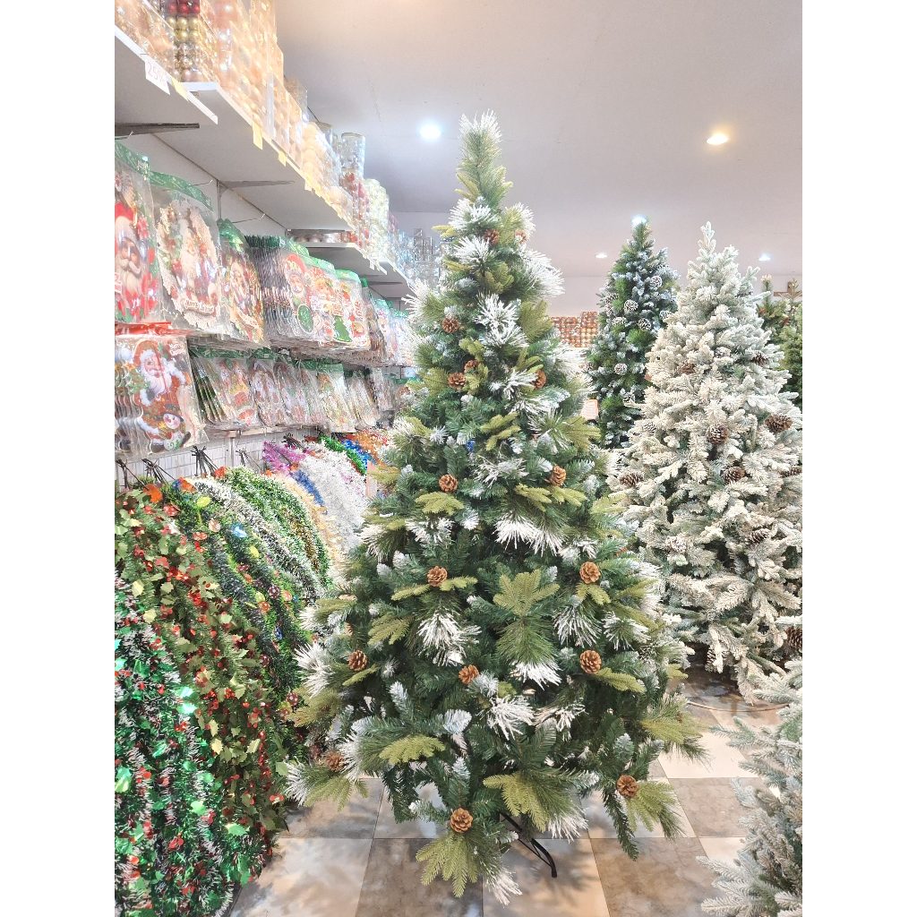 Jual Pohon Natal Premium Pinus Coklat Mix Salju Cantik ( Banyak Ukuran ...