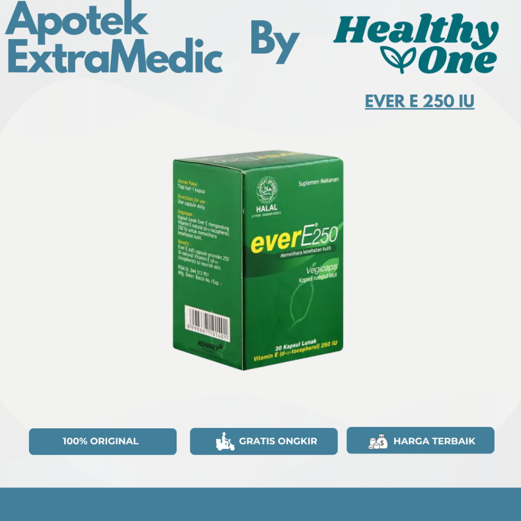 Jual EVER E 250 IU ( 1 BOTOL ISI 30 SOFT CAPSULE) | Shopee Indonesia