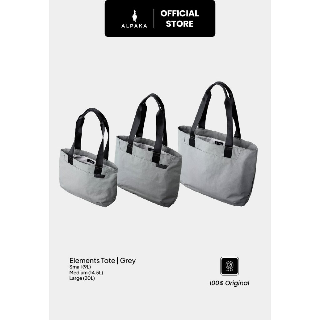Jual Alpaka Elements Tote - Grey/Grey Tas Bahu Pria up to 20L | Shopee ...