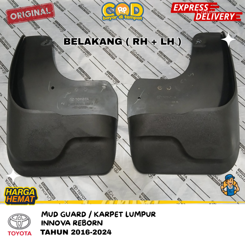 Jual MUD GUARD / KARPET LUMPUR / TOYOTA INNOVA REBORN TAHUN 2016-2024 ...