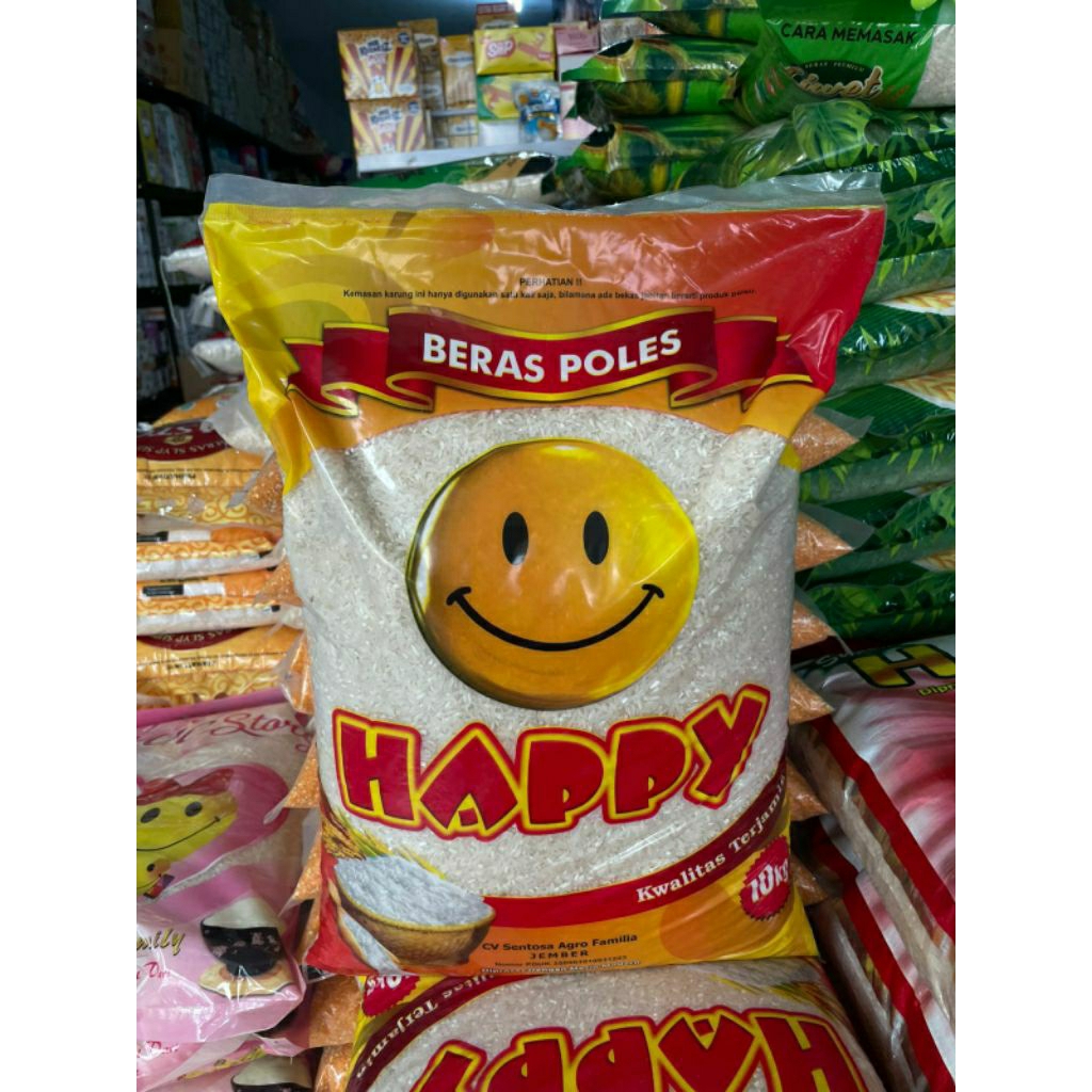 Jual Beras Happy Kuning 10 Kilogram (5kg x 2) | Shopee Indonesia