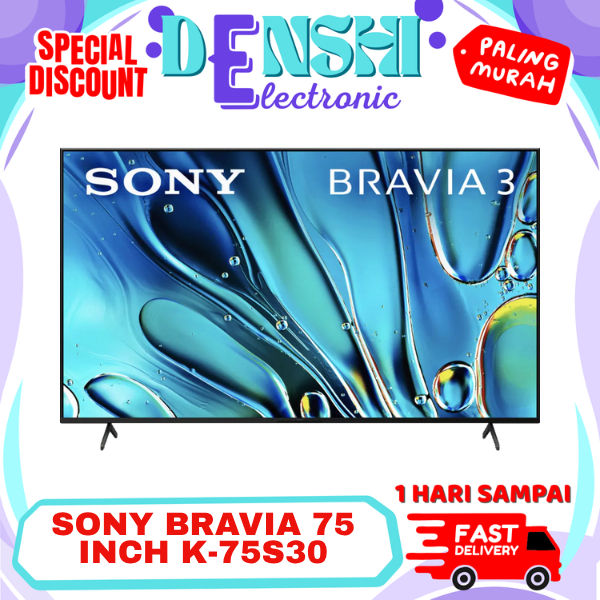Jual TV SONY K-75S30 BRAVIA 3 GOOGLE SMART TV ANDROID / SONY TV 4K HDR ...