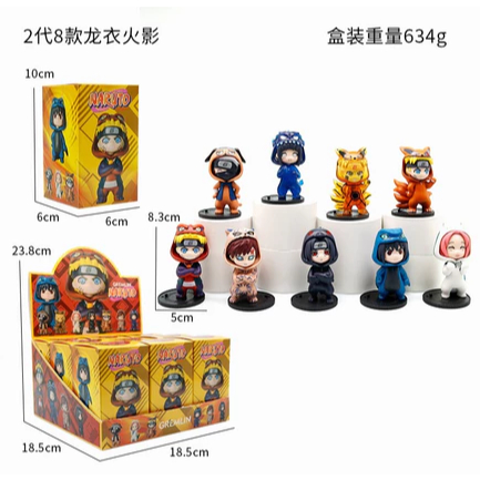 Jual Action Figure NARUTO Cosplay Biju Naruto Sasuke kakashi set Box ...