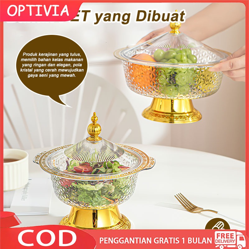 Jual OPTIVIA Tempat Kue dengan tutup Cantik Wadah Roti Aesthetic Baki ...