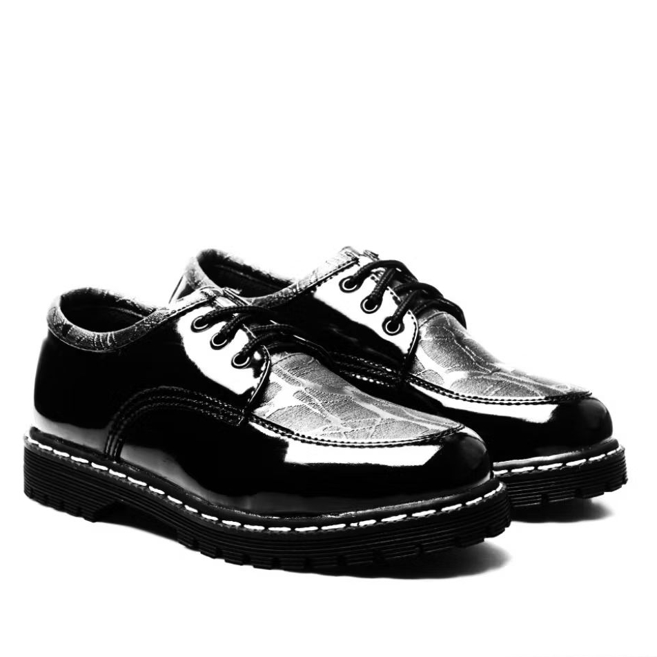 Jual BLACKMASTER - Sepatu Formal Pantofel Mengkilap Docmart Hitam Pdh ...
