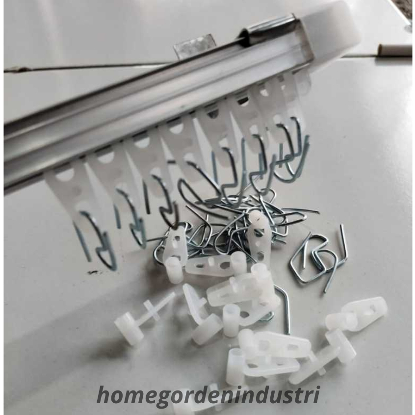 Jual Batang Gorden Plisket Fullset Aluminium Aman | Shopee Indonesia