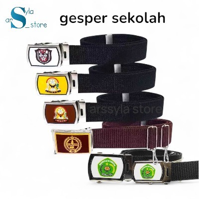 Jual Gesper Logo SD SMP SMA PRAMUKA MI Ikat Pinggang Anak Sekolah Sabuk ...