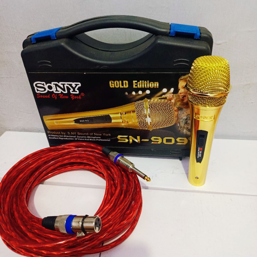 Jual MIK SONY SN.909, KOPER JUMBO, FUUL BESI,KABEL 10 METER, MIK VOCAL ...