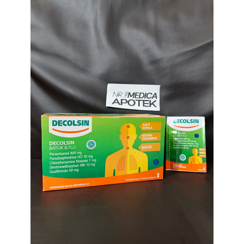 Jual Decolsin Batuk & Flu (1 strip 4 kapsul) | Shopee Indonesia