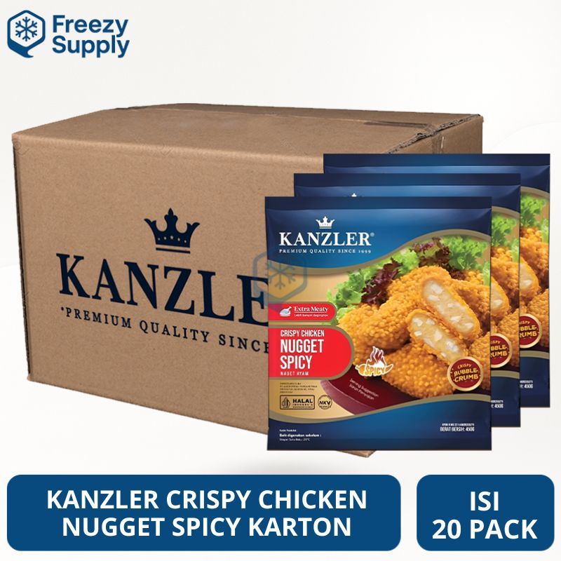Jual 1 Ktn Kanzler Crispy Chicken Nugget Spicy 450gr - Nugget Pedas Isi ...