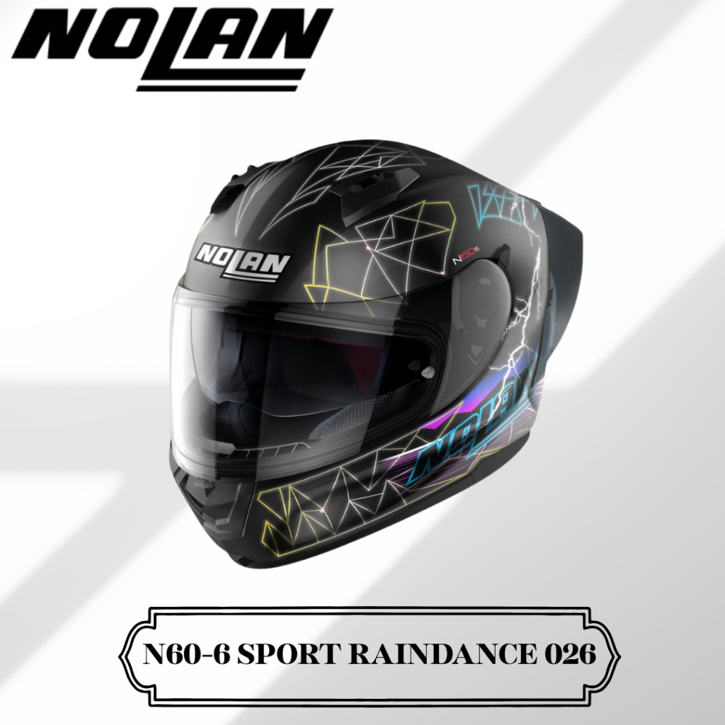 Jual Nolan N60-6 Sport 026 Raindance Flat Black Helm Full Face Sni N606 ...