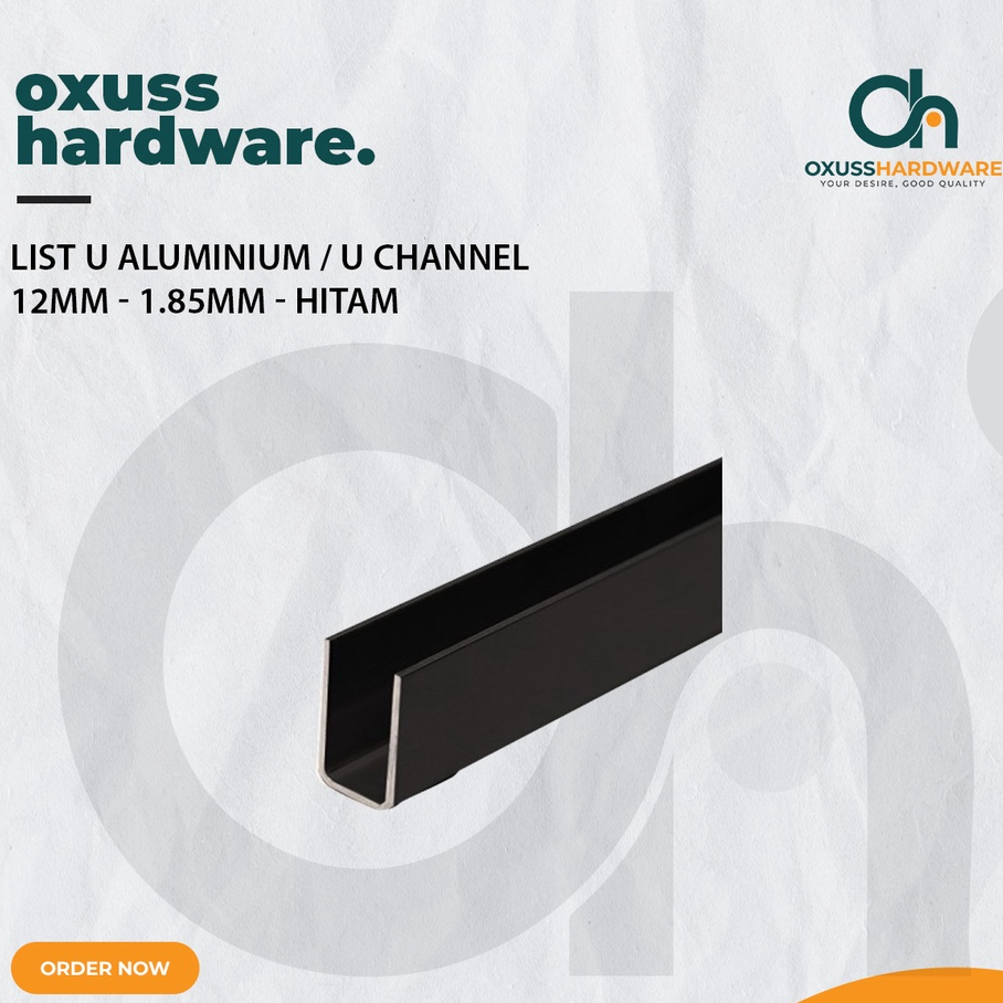 Jual List U Aluminium / U Channel Cubicle Phenolic 12MM (1,85M) - Hitam ...