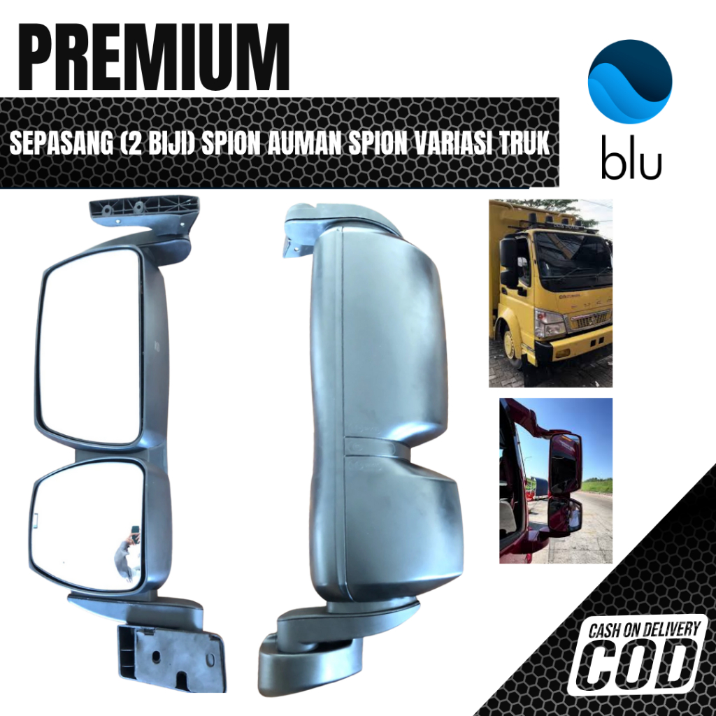 Jual sepasang (2 biji) spion auman spion variasi truk hino 500 canter ...