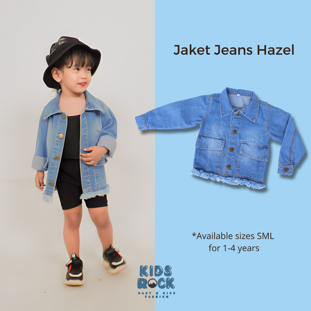Jual Jaket Anak Bahan Jeans 1-4 Tahun Model Hazel | Hazel Jeans Jacket ...