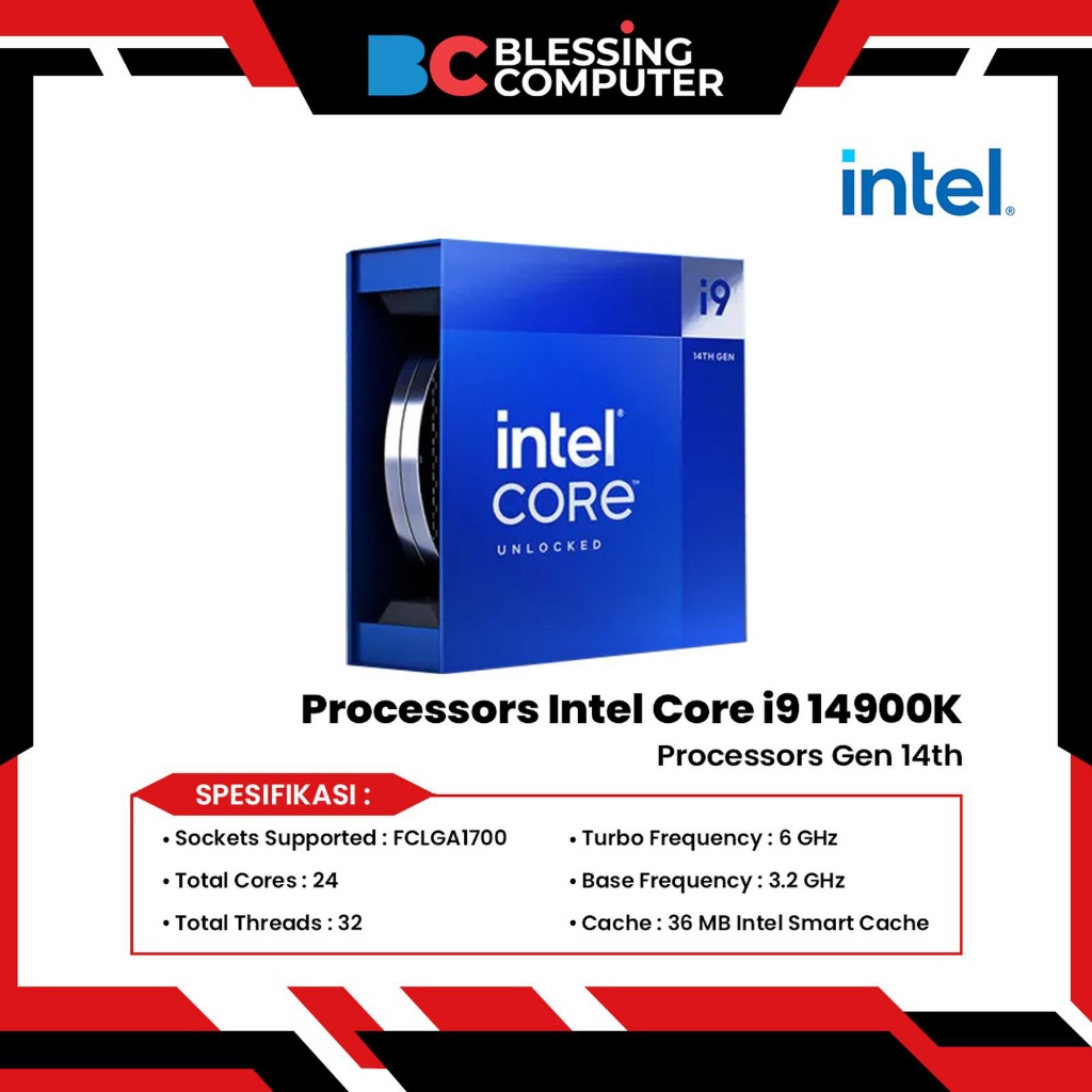 Jual Processors Intel Core i9 14900K / Processors Gen 14th | Shopee ...