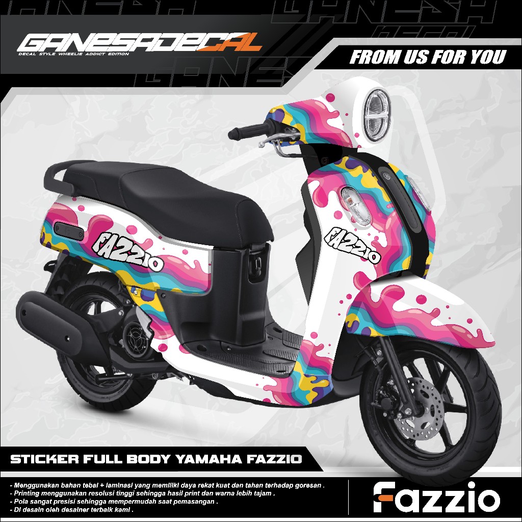 Jual Decal Sticker Fazzio Dekal Stiker Motor Yamaha Fazzio Full Body ...