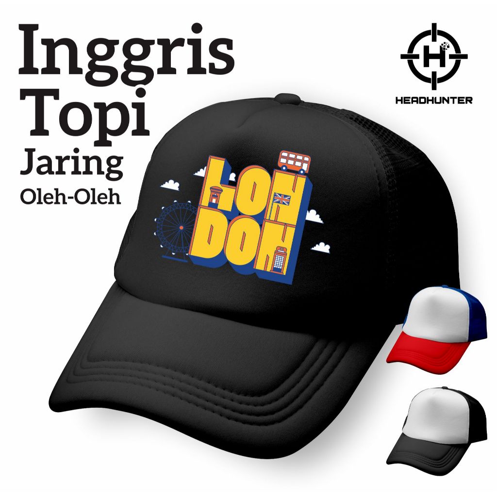 Jual Topi Jaring Trucker Premium Souvenir Oleh Oleh England Inggris ...
