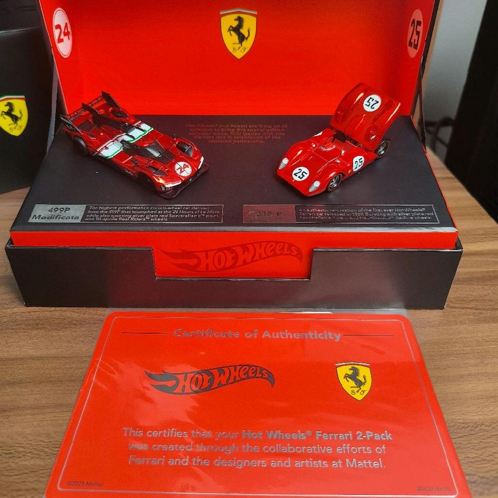 Jual Hot wheels mattel creations heritage ferrari 2 pack rlc 312p 499p ...