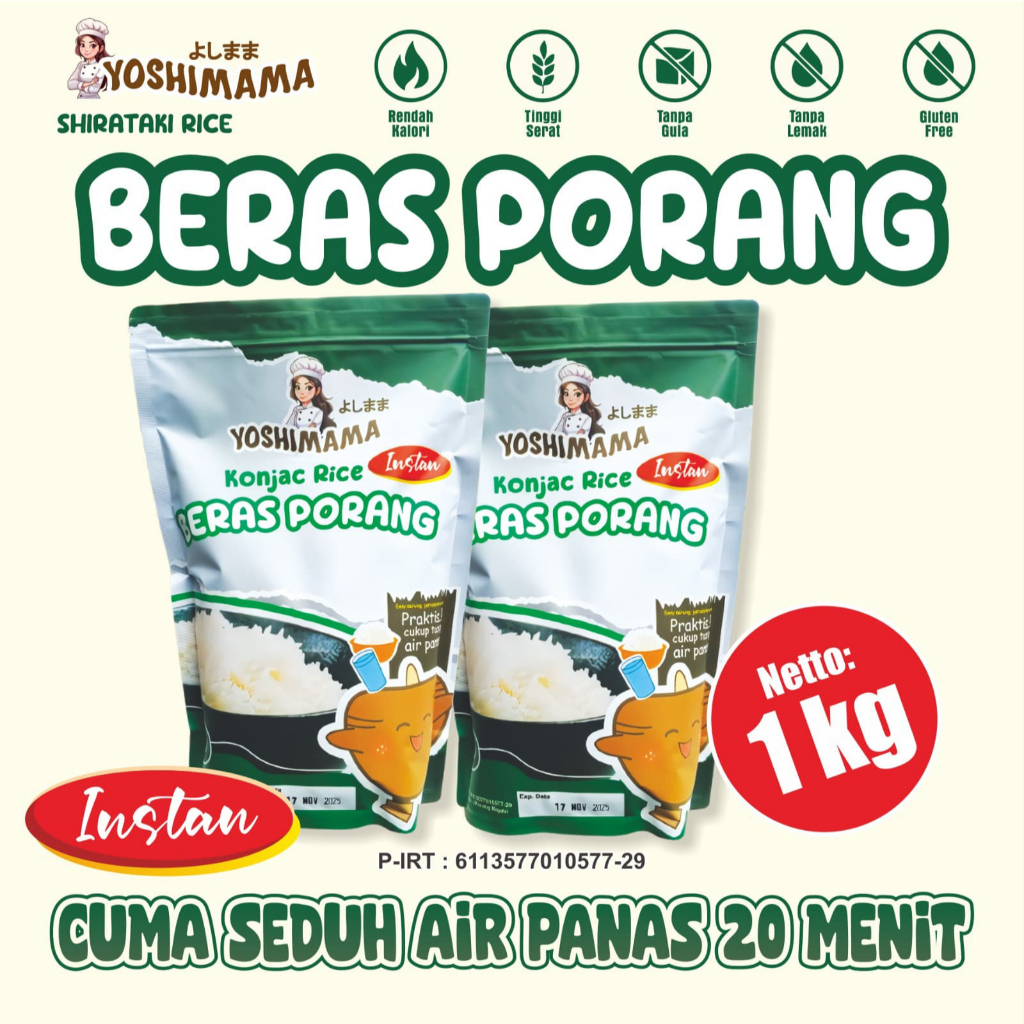 Jual Beras Porang Instan / Beras Porang Yoshimama / Beras Shirataki ...